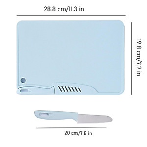 Mini Travel Cutting Board,Cutting Boards for Kitchen,Plastic Utility Cutting Board with Handles,Safe Multifunctional Portable Fruit Chopping Board With Knife Hanging Hole for Kitchen(pink)