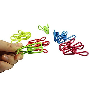 Xiaoyu 2 Inch Muti-Purpose Clothesline Clips Steel Wire Cord Clips Pins Utility Clips for Home/Office, Pack of 50