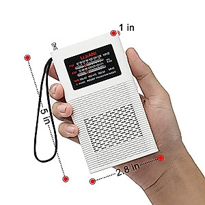 NOAA Weather Radio Portable AM FM Transistor auto Alert Battery Operated by1500MAH Battery with Strong Flashlight Emergency SOS Alarm Ultra-Long Antenna Best Reception