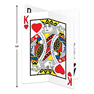 Beistle 4 Pieces 3-D playing card Centerpieces, 12", , Multicolored