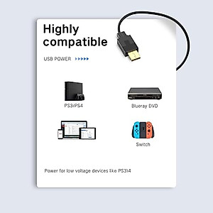 FOINNEX HDMI to DisplayPort Adapter, 4K@60Hz Not-Bidirectional HDMI to Display Port, Unidirectional HDMI Source to DP Display Male to Female for Computer, Monitor, PS4, NS