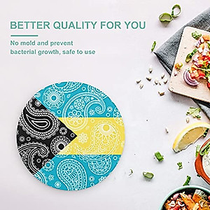 Bahamas Paisley Flag Cutting Board Tempered Glass Chopping Board for Kitchen Hotel