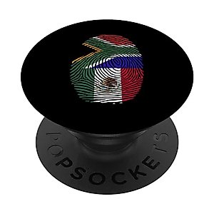 South Africa & Mexico Fingerprint Half South African Mexican PopSockets Standard PopGrip