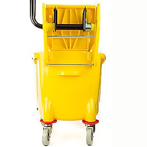 RK Safety RKMB36-Y Commercial Side Press Wringer Mop Bucket 36 qt / 9 gal (Yellow)
