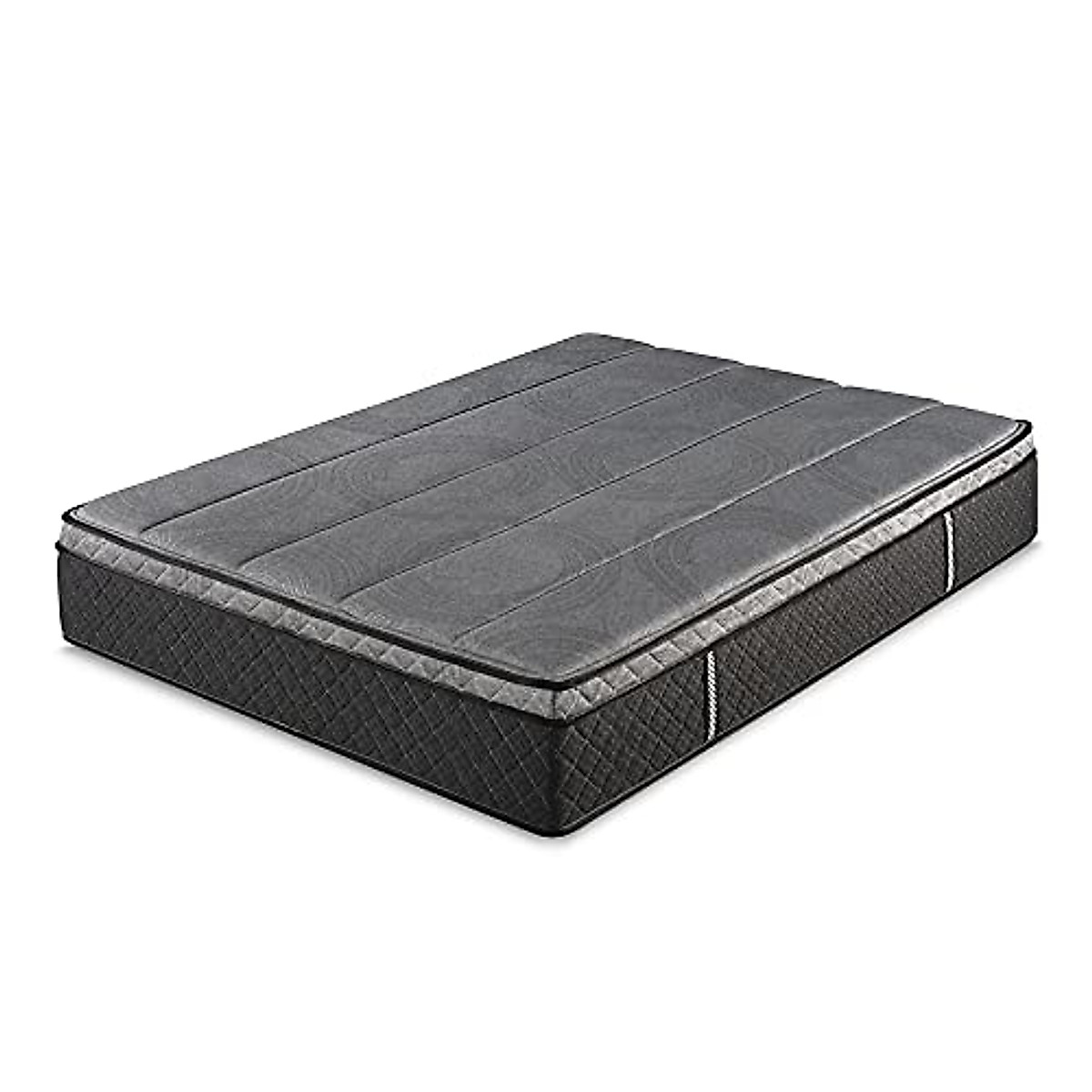 Zinus 12 Inch Euro Top Pocket Spring Hybrid Mattress/Pocket Innersprings for Motion Isolation/Bed-in-a-Box, Cal King