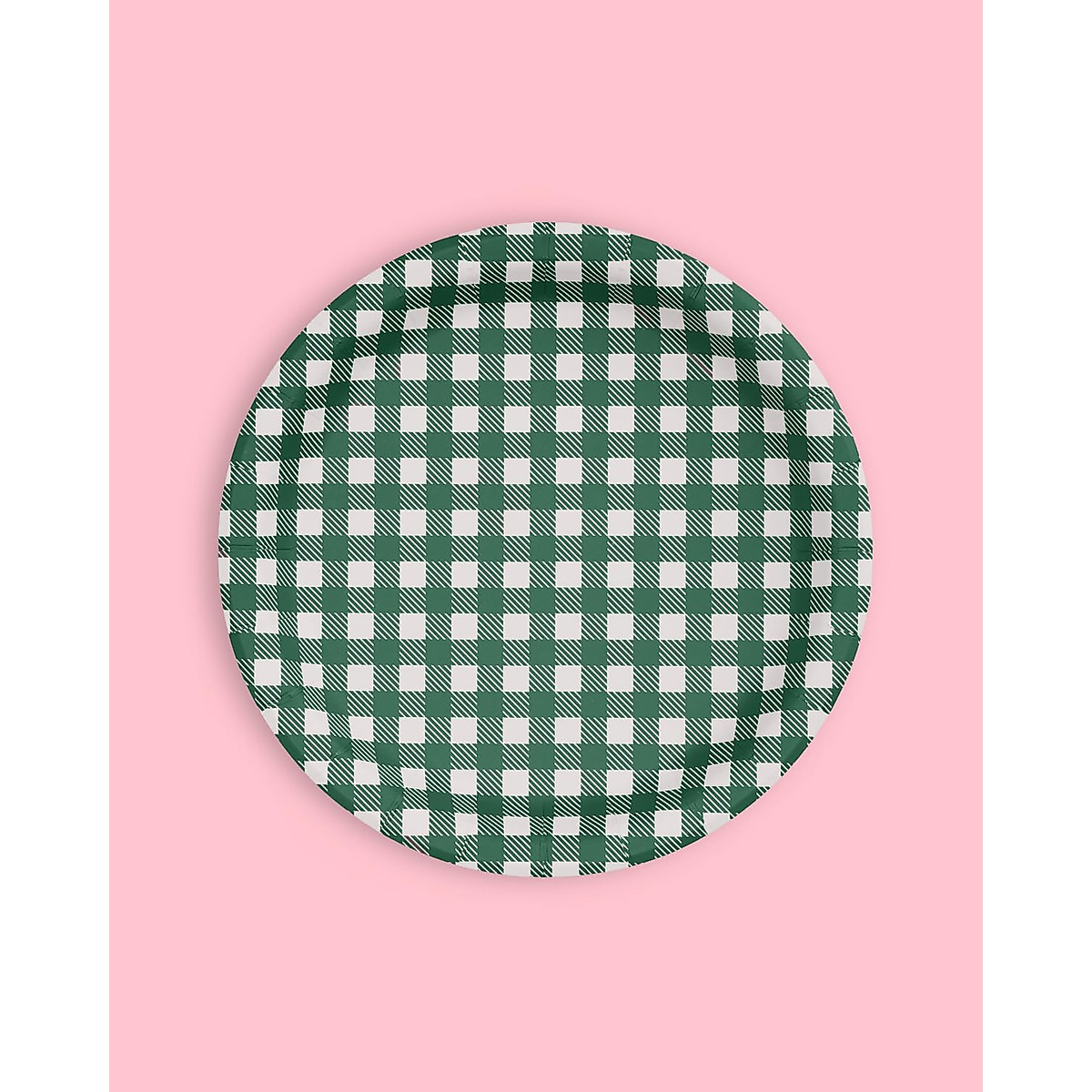 xo, Fetti Camp Gingham Paper Plates - 24 pk, 9" | Bachelorette Decorations, Camp Bride, Getting Lit + Getting Hitched, Gingham Birthday Party, Glamping Baby Shower Supplies, Cool Cake Plates