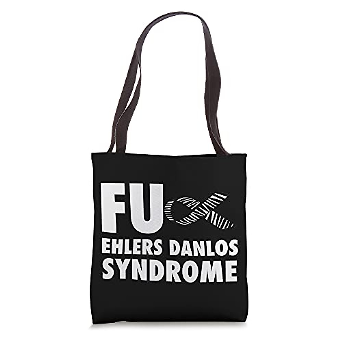 FU Ehlers Danlos Syndrome Zebra Stripe Ribbon - EDS Tote Bag