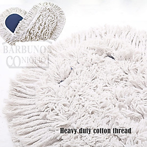 Large Mop Head 24" Industrial Strength Ultimate Cotton Floor Dust Mop Refill, Commercial Cleaner Mop Head Replacement, Dust Mops for Home, Industrial Use - Fit for Standard Size Mop Frame (2)