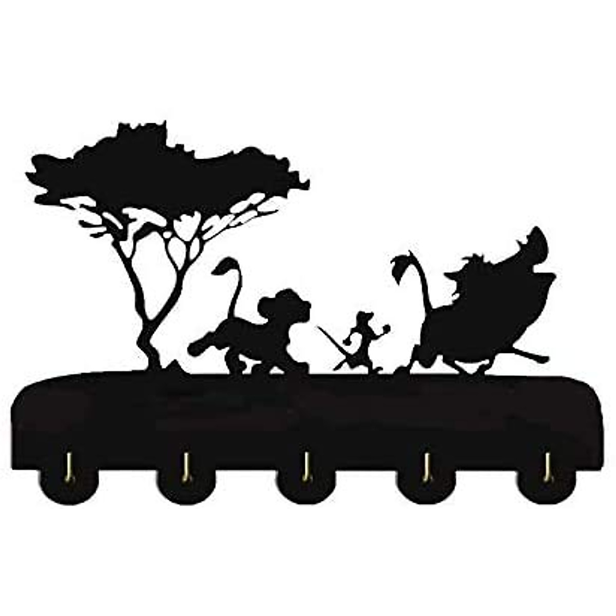 Hakuna Matata Wood Key Holder, Key Rack, Sweet Home Hook Hanger and Multiple Personalized Design Key Rack for Home, Entryway, Living Room, Bathroom, Kitchen(A3)