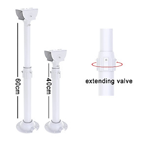 WiTi Extendable Mounting Pole for Security Surveillance Cameras,15.7-23.6 inch Adjustable Ceiling Mount Bracket for CCTV IP Camera,Solid Metal Powder Spray Coating