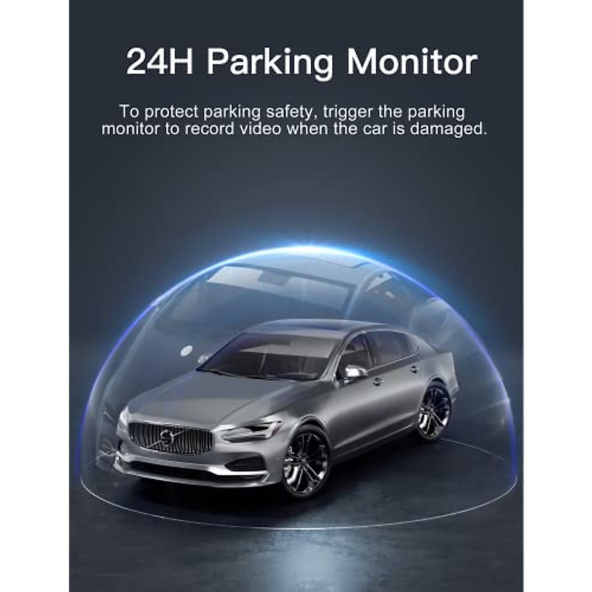 2K Dash Cam Front 1440P, GOODTS Car Camera with 2.45” IPS Screen, Mini Dash Camera for Cars with 150°Wide Angle, Dashcam with G-Sensor, Loop Recording, Parking Monitor, 64GB SD Card, SD Card Reader