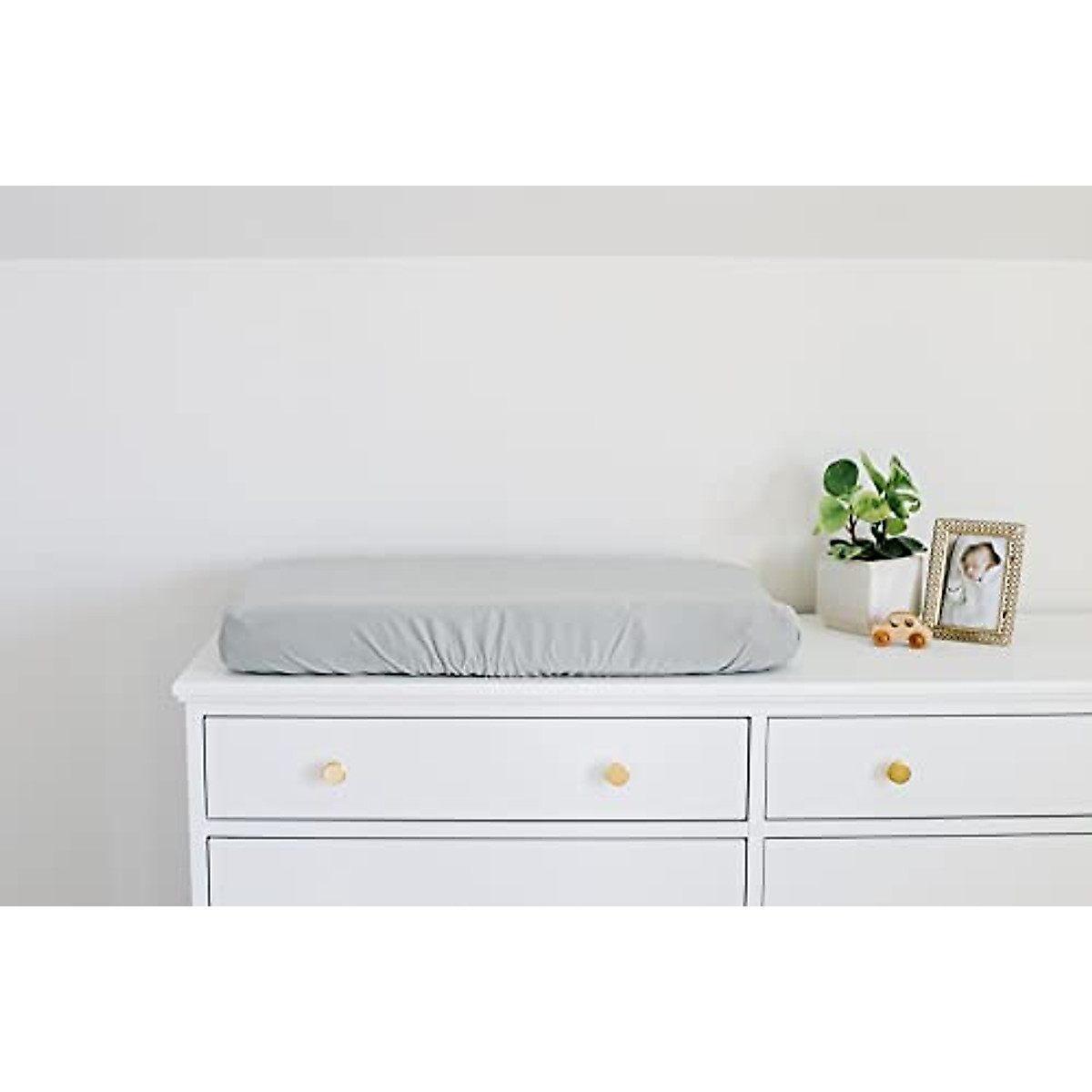 Premium Knit Diaper Changing Pad Cover"Stone" by Copper Pearl