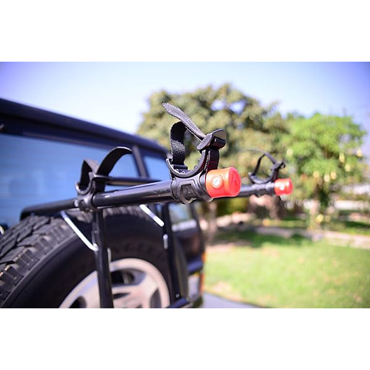 Allen Sports Deluxe 2-Bike Spare Tire Rack , Black