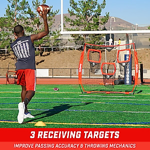 GoSports 6 x 6 ft Football Throwing Net - Red