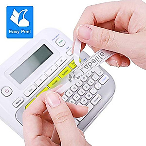 Labelife 5-Pack Compatible Brother TZe TZ Tape 12mm 0.47 Laminated Clear Label Tape TZe-131 Replacement for Brother Label Maker Tape Clear TZe131 TZ-131 for Brother Ptouch PT-D210 PTH110 PTD220 PTD400