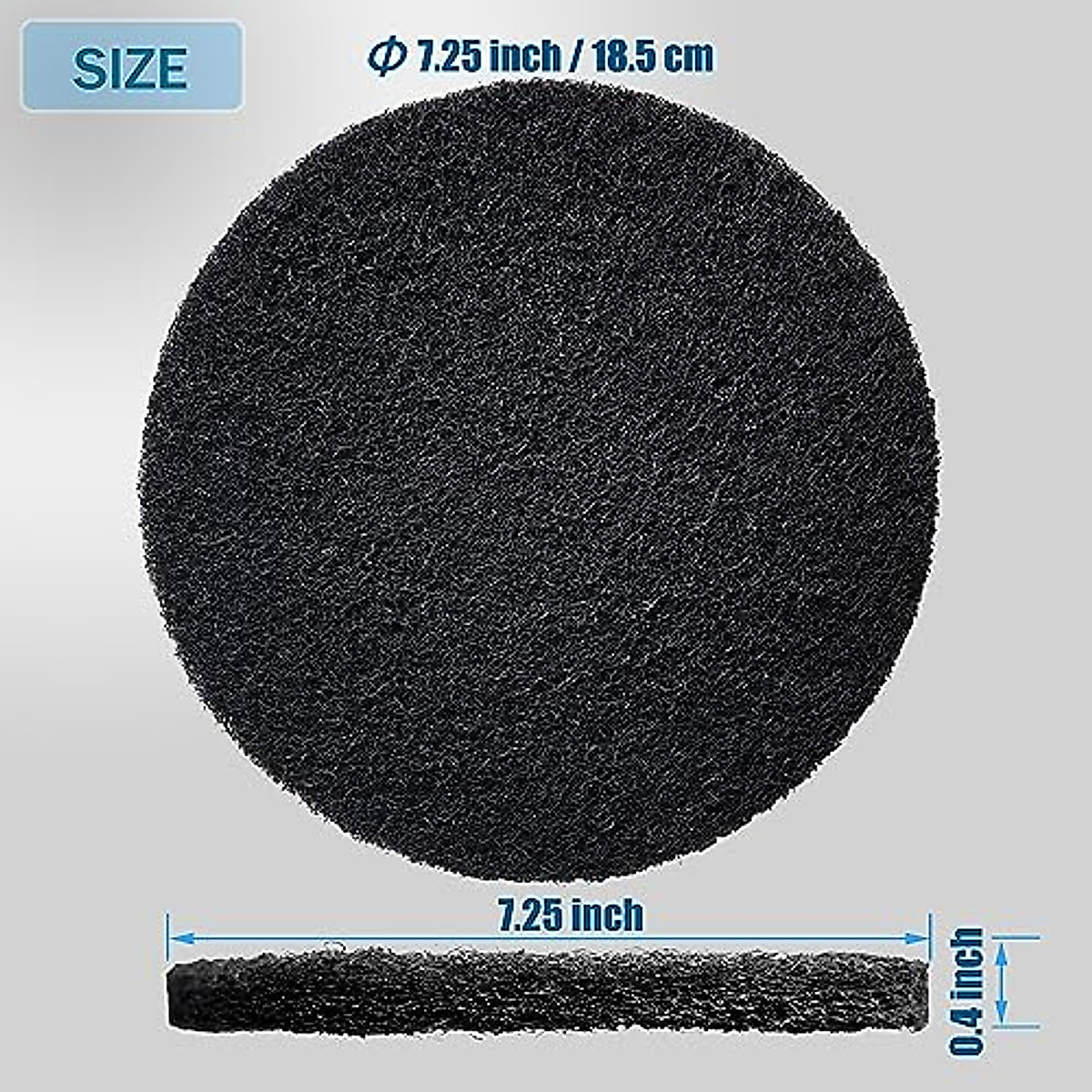 12-Pack 7.25" Compost Bin Odor Absorbing Filters, Activated Charcoal Deodorizer for Kitchen Trash Cans, Compost Buckets, Countertops and Recycle Bins