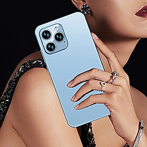 GOWENIC I14pro Plus Unlocked Phone, 6.1inch HD Screen Face Unlock Smartphone for Android 11, Dual SIM, 4G/64GB, GPS, Dual Camera 4G GSM Net Phone, Support 128G Memory Card, 4002mAh Battery(Blue)