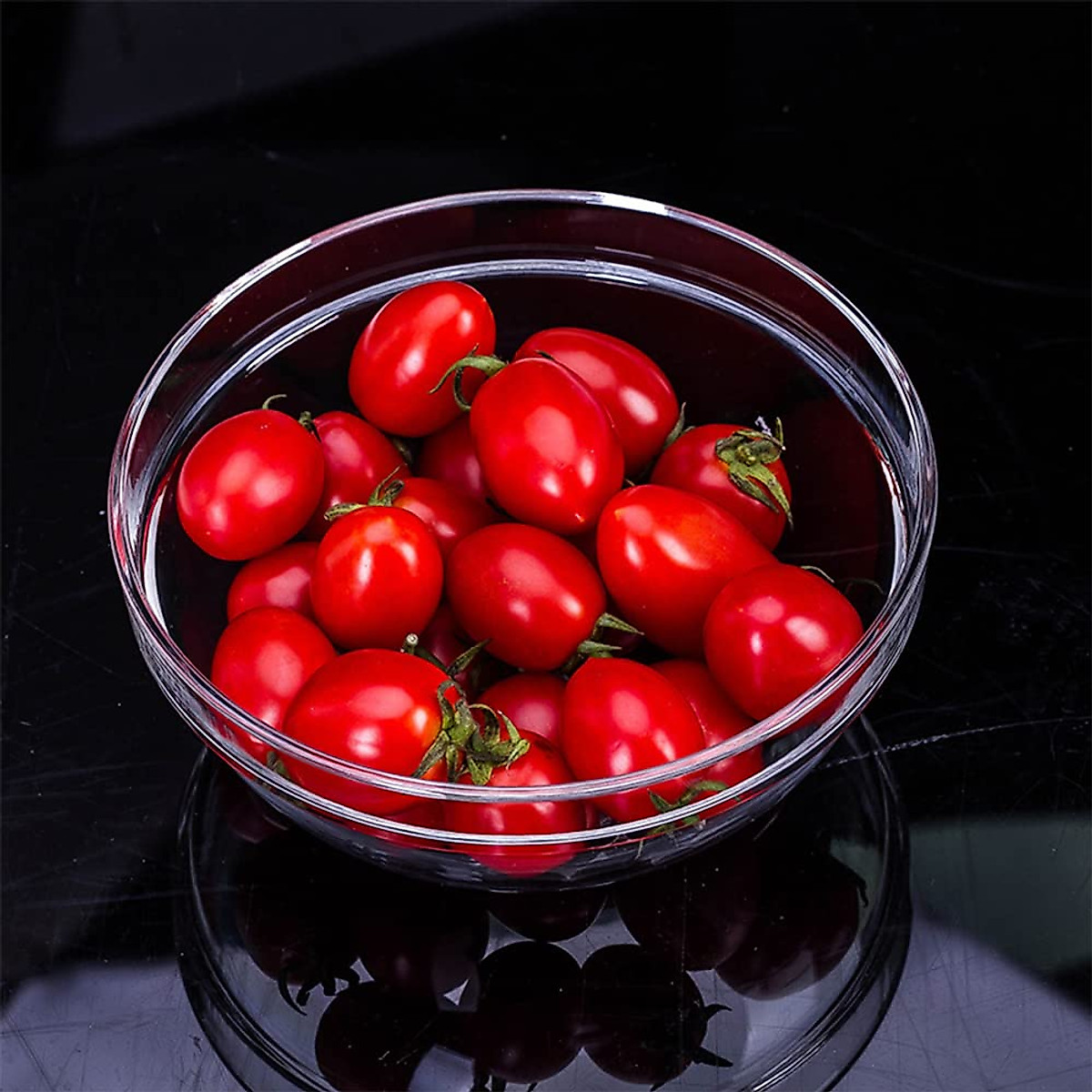 ONEWANGDAFA 6 Pcs Mini Prep Bowls Stackable Food Prep Bowl Multipurpose Clear Serving Bowls for Kitchen Prep Dessert Dips Salad Candy Dishes（It's not glass）