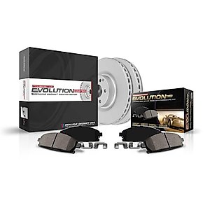 Power Stop CRK8531 Z17 Rear Coated Rotor Kit-Coated Brake Rotors, Ceramic Brake Pads For Chevrolet Corvette 2020-2023 [Model Specific]