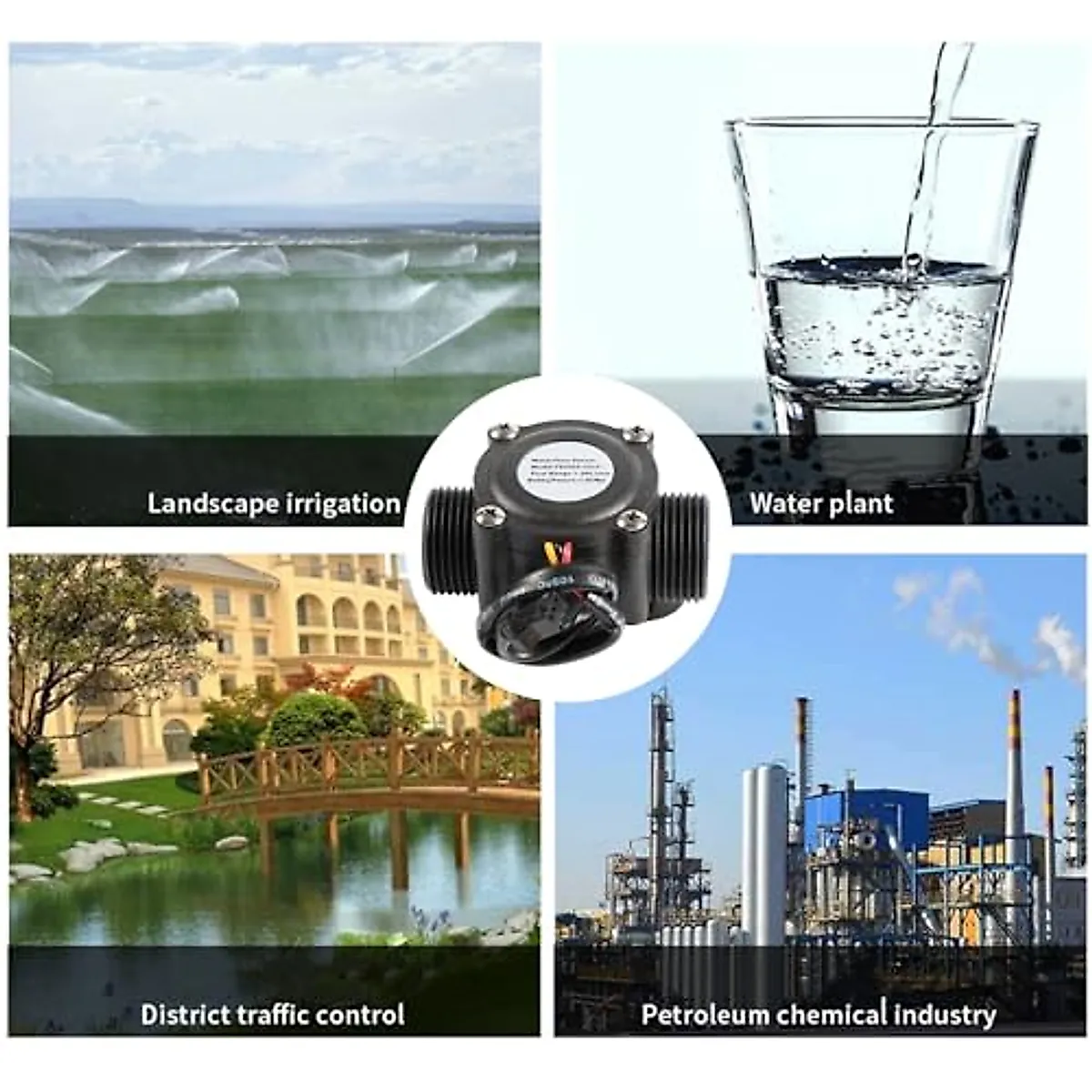 3/4'' Water Flows Flows Meter Flowmeter Counter Water Flows 3.5V-24V 2-60L/min Flowmeter Counter