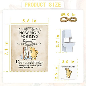 AllKnow 40 Guests Game, Includes 40 Cards and Other Acessories Classic Winnie Baby Shower Games, Sign with 40 Card Name Tag Girl or Boys