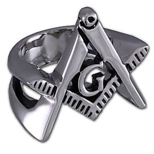 Masonic Cut Out Triangle Symbol - Stainless Steel Freemason Ring/Masonic Rings - Freemason's Jewelry for Free Masonry Member. Free Masons Masonary Ring (9)