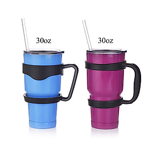 ALINK 10 Tritan Clear Reusable Straws + 12 Reusable Plastic Black Starws