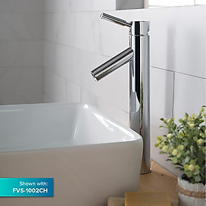 Kraus KCV-120 Square Ceramic Bathroom Sink, White, 15 Inch