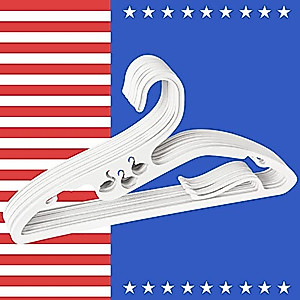 Standard Plastic Hangers Durable Tubular Shirt Hanger Ideal for Laundry & Everyday Use, Slim & Space Saving, Heavy Duty Clothes Hanger for Suits, Coats, Pants, Dress (30 Pack, White)