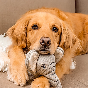 GRRREEN Savanna Collection Dog Toys | Jumbo Sized Ellie The Elephant | Cute, Durable, & Sustainable Plush Chew Toys for Dogs 50 lbs & up | Eco Friendly & 100% Recycled Materials