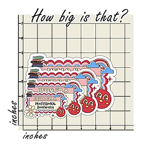 Akira Hello I'm A Prof Bookworm Sticker, Smut Reader Sticker, Book Lover Sticker, Bookish Sticker, Water Assitant Die-Cut Booktok Decals for Laptop, Phone, Water Bottles, Kindle Sticker