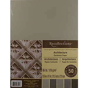 Recollections Architecture Cardstock Paper, 8.5 X 11 - 50 Sheets, 5 Colors (2 PACK)