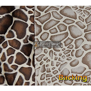 Velboa Faux Fur Fabric Giraffe Safari Brown / 60" Wide/Sold by The Yard