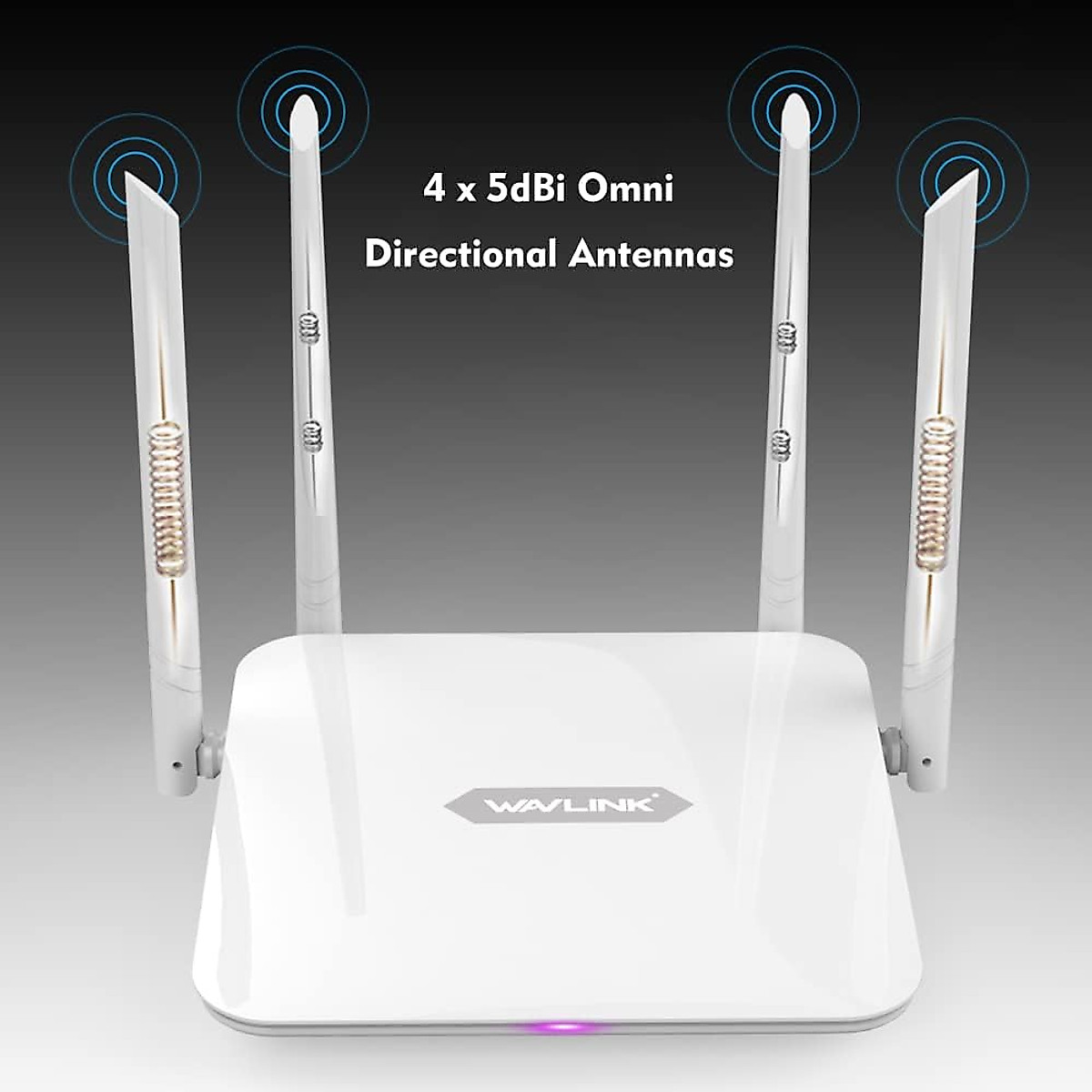 Gigabit WiFi Router,WAVLINK Home Router 1200Mbps WiFi Router,High Power Wireless Wi-Fi Router,Dual Band 5Ghz+2.4Ghz with 2 x 2 MIMO 5dBi Antennas Internet Router