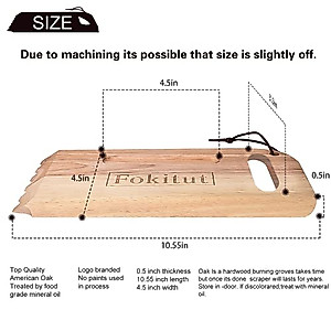Wood Grill Scraper, Wooden Grill Scraper, Wooden Grill Cleaner Scraper, Wood BBQ Scraper for Grill, Wooden Barbeque Grill Grate Cleaner