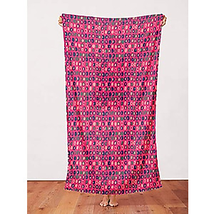 PBS Fabrics Lush and Wild by Katie Kortman, Sateen 1 Yard, Color Olives, Pink