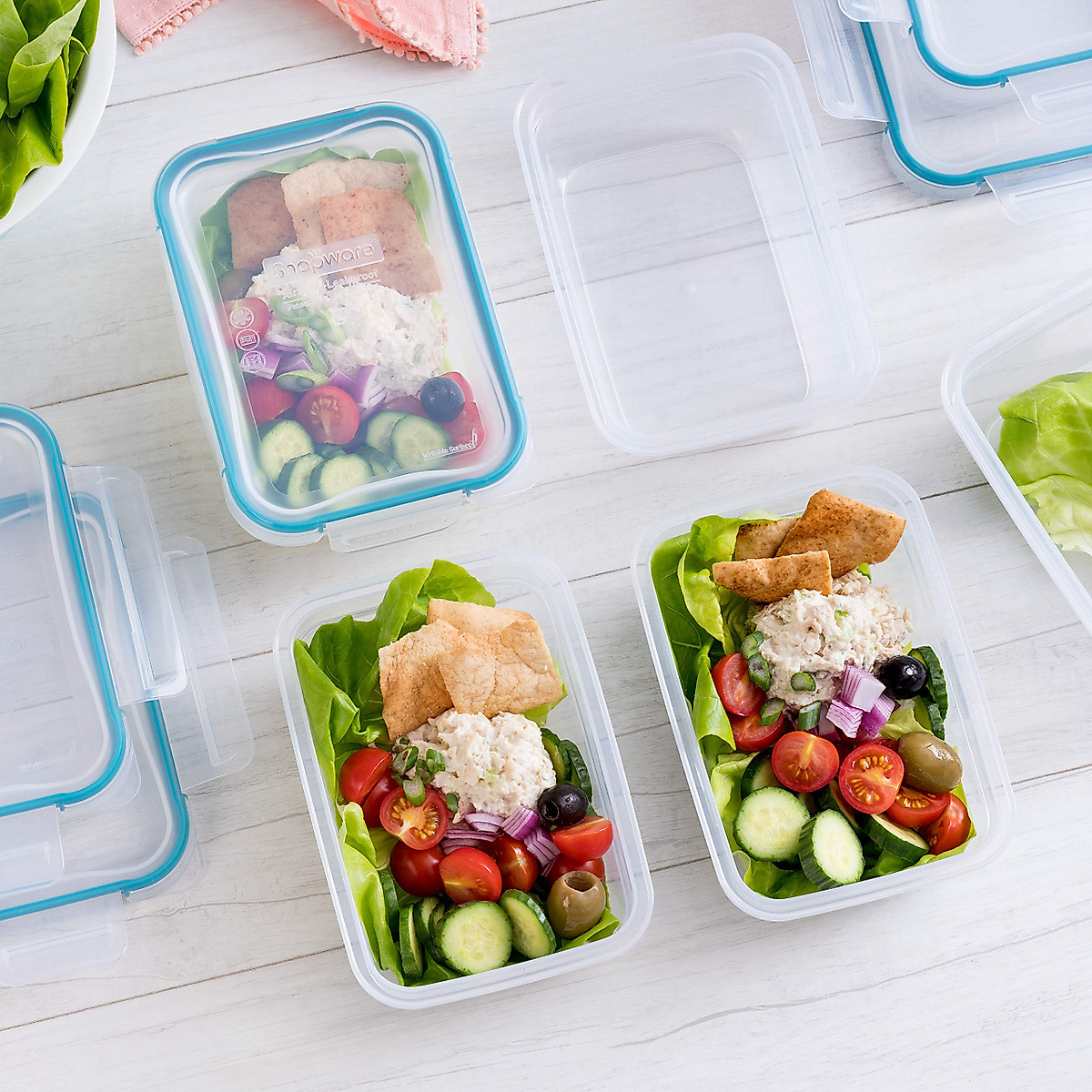 Snapware 10-Piece BPA-Free Plastic Food Storage Containers Set with Airtight Lids