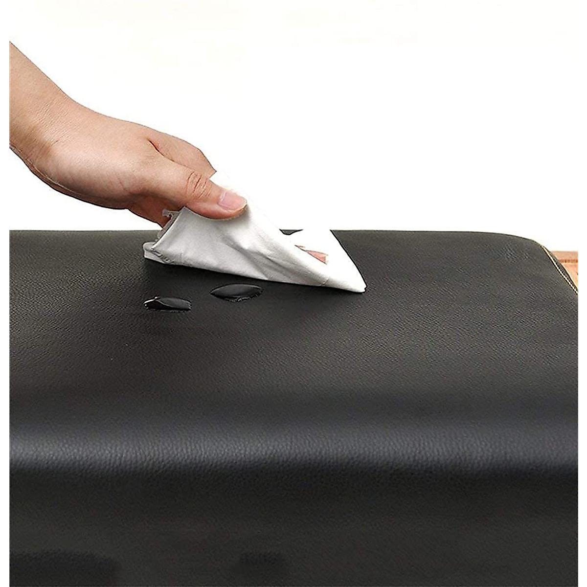 Leather Thick Not-Slip Chair Pads,Memory Foam Replacement Mat,Soft Chair Pads with Zipper,Waterproof Removeable Square Durable Seat Cushions for Sofa Dining Chair Office Home