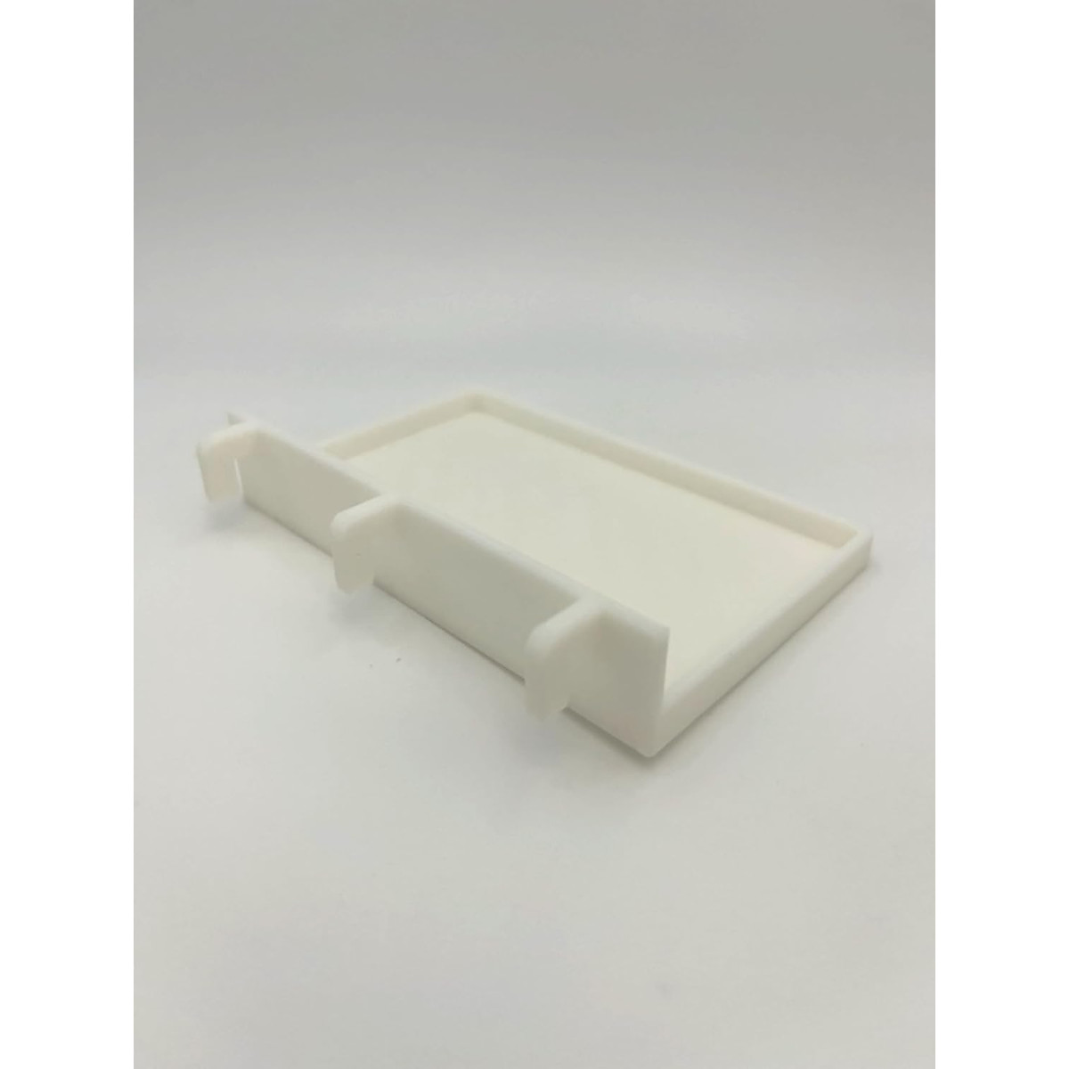 Hautico 3 Units of Storage Shelves, Peg Boards Accessories Compatible with IKEA Skadis System for Books, Wallets, Coins or Mini Toys, 3D Printed (White, 4"X2.4" (10cm X 6cm))