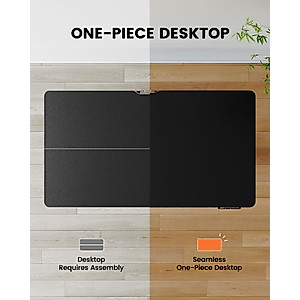 ErGear Whole Piece Standing Desk, 40x24 inch Adjustable Stand Up Desk with Cable Management Tray, Electric Computer Desk Workstation for Home Office, Black, EGESD63B