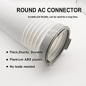 NWESTUN 5.9 inch Portable Air Conditioner Exhaust Hose Coupler Window Adapter A/C Connector, Suit for Air Conditioning Exhaust Port (Round)