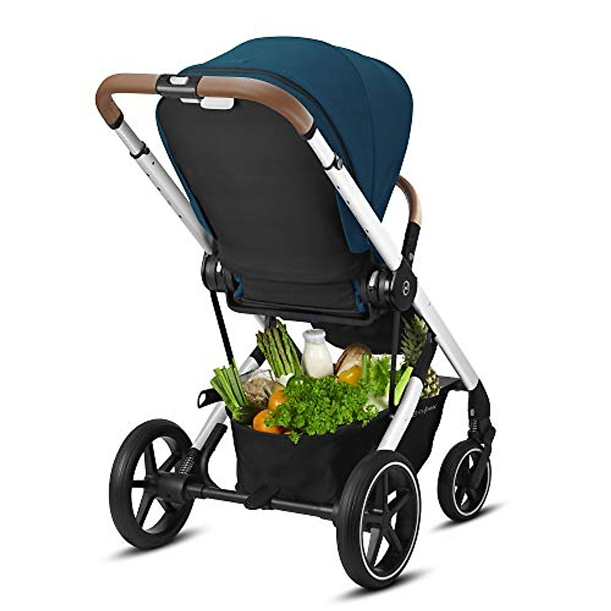 Cybex Balios S Lux Toddler and Baby Stroller with Reversible Seat, Unique One-Pull Harness, and Multiple Recline - Travel System Ready, with One Hand Fold, River Blue