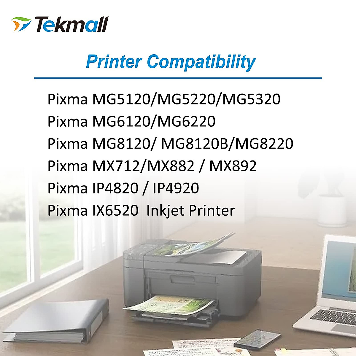 Tekmall Compatible Ink Cartridges Replacement for PGI-225 CLI-226 225 Ink 226 Ink Use for PIXMA MX882 MX892 iX6520 MG8120 MG5220 MG5320 MX712 MG5120 iP4820 iP4920 18 Pack