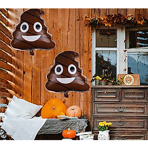 Party Foil Balloons Poop Balloons for Halloween Party Boys Toy Joke Theme Party 6Pack