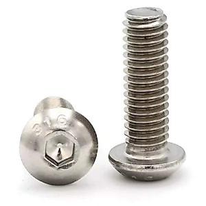 316 Stainless Steel Button Head Socket Cap Screws 1/4"-20 x 3/4" Qty 25