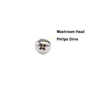 cSeao 30pcs M4x30mm Truss Head Drawer Pull Knobs Screws, Phillips Drive, Full Thread, 304 Stainless Steel