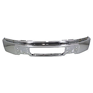 MBI AUTO - Chrome, Steel Front Bumper Face Bar Fascia for 2009-2014 Ford F150 Pickup 09-14 WITHOUT FOG LIGHTS, FO1002412