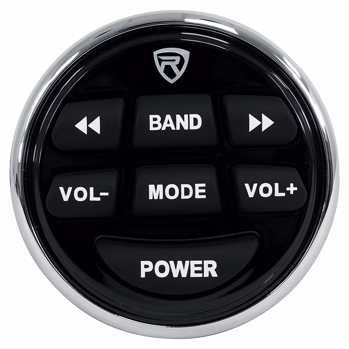 Rockville RGHR2 Marine Gauge Hole Receiver W Bluetooth USB, Radio + Wired Remote