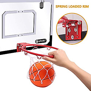 Upgrade Basketball Hoop Set for Kids-Extra Large 24” x 16” Pro Indoor Basketball Hoop for Door & Wall with 3 Balls, Complete Accessories, Basketball Toy Gift Perfect for Boys Girls Teens Adults