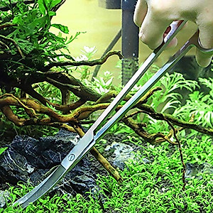 KR Harmony Aquascape Tools 3 in 1 Aquarium Scissors Tweezers Stainless Steel Anti Rust Aquatic Plant Tools for Fish Tank Clean